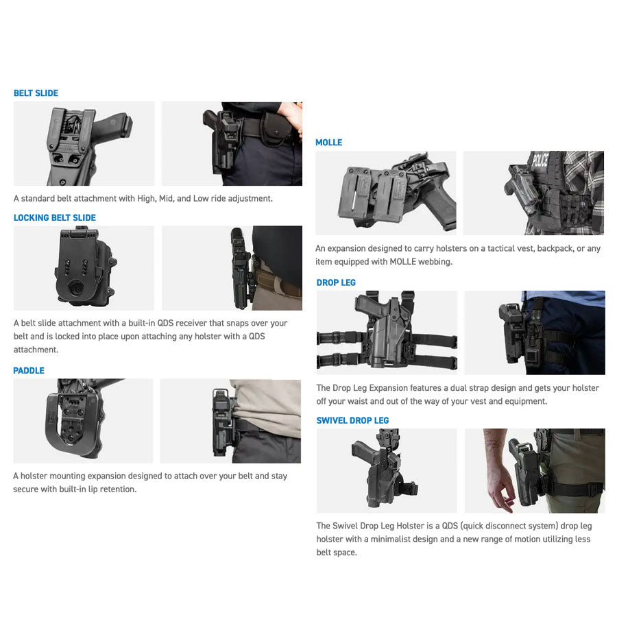 Alien Gear Rapid Force Duty Holster for Glock 19 - Matte Finish Level ...