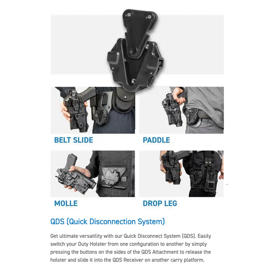 Alien Gear Rapid Force Duty Holster for Glock 19X - Matte Finish Level ...