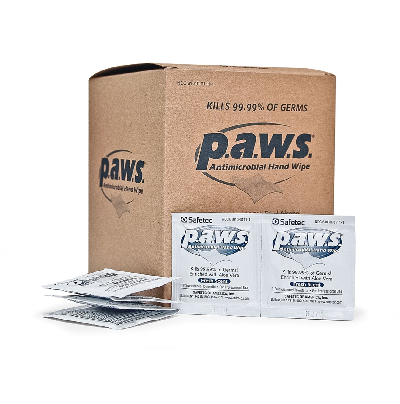 Arrowhead Forensics Paws Antimicrobial Hand Wipes - 100 individually w ...