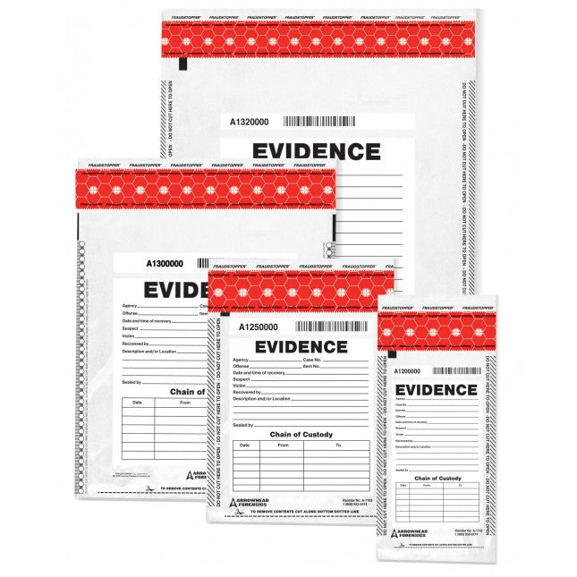 Arrowhead Forensics SureSeal Tamper Indicating Evidence Bags – Tactical ...