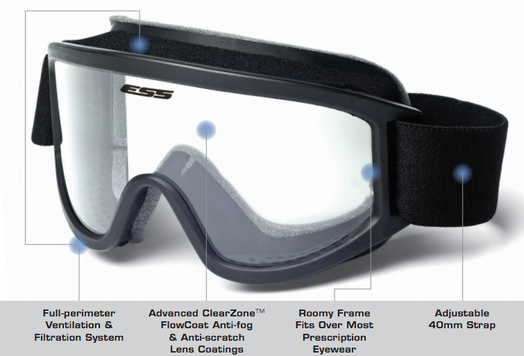 ESS Tactical XT Goggle Black – Tactical Distributors Ltd (NZ)