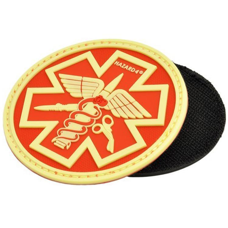 Hazard 4 Battle Paramedic Rubber Velcro Patch Red Glow-In-The-Dark ...