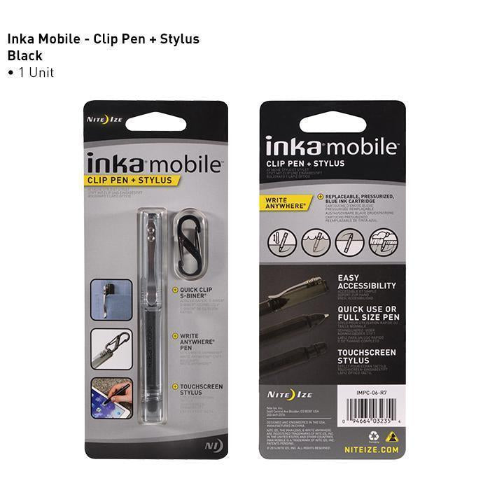 Inka Mobile Clip Pen + Stylus Black – Tactical Distributors Ltd (NZ)