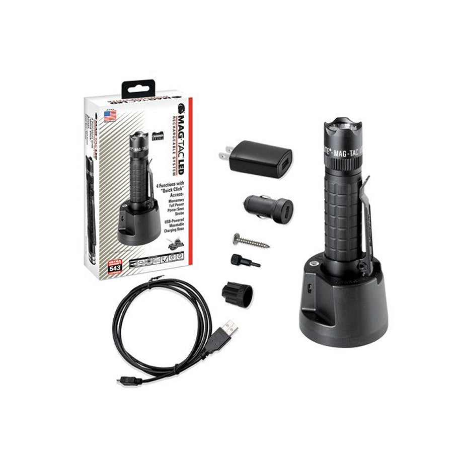 Maglite Mag-Tac Rechargeable Flashlight System – Tactical Distributors ...