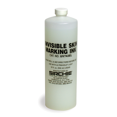 Sirchie Fluorescent Invisible Skin Marking Ink, 32oz. – Tactical ...